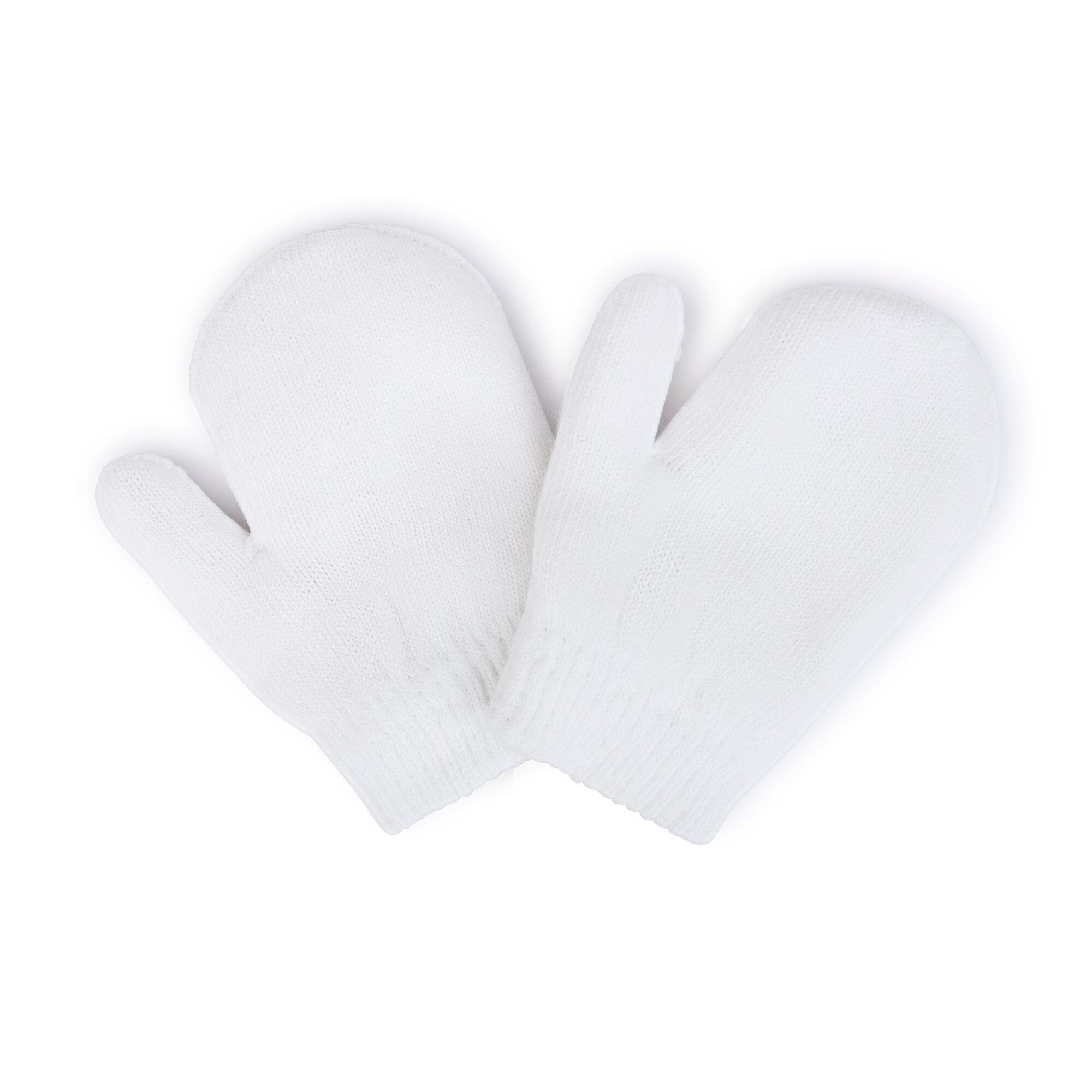 Baby Knit Mittens - White